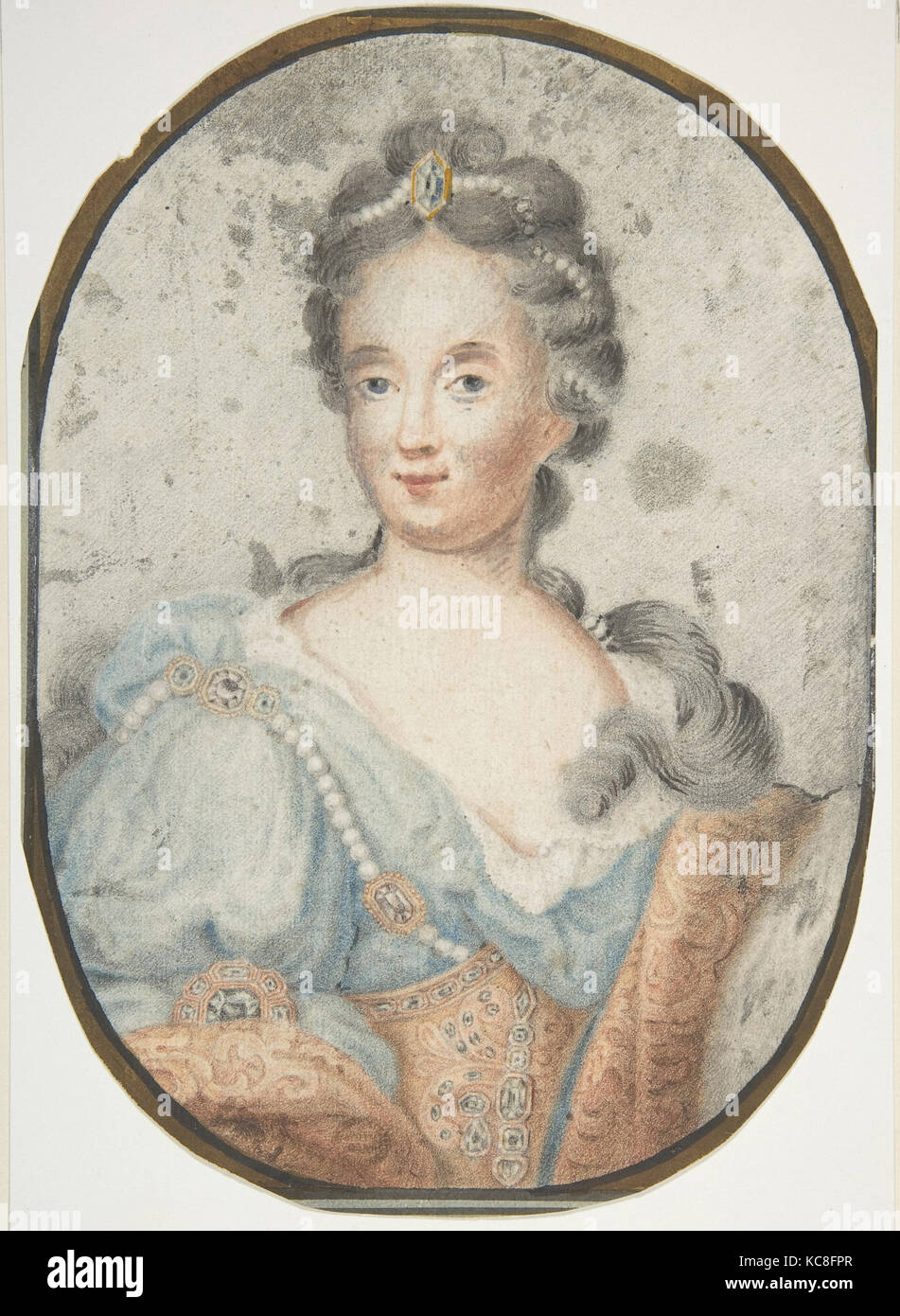 Portrait of a Lady, Anonymous, German, 19th century, 19th century Stock ...