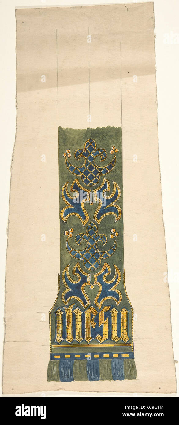 Design for a Stole, Ernest Geldart, late 19th–early 20th century Stock ...