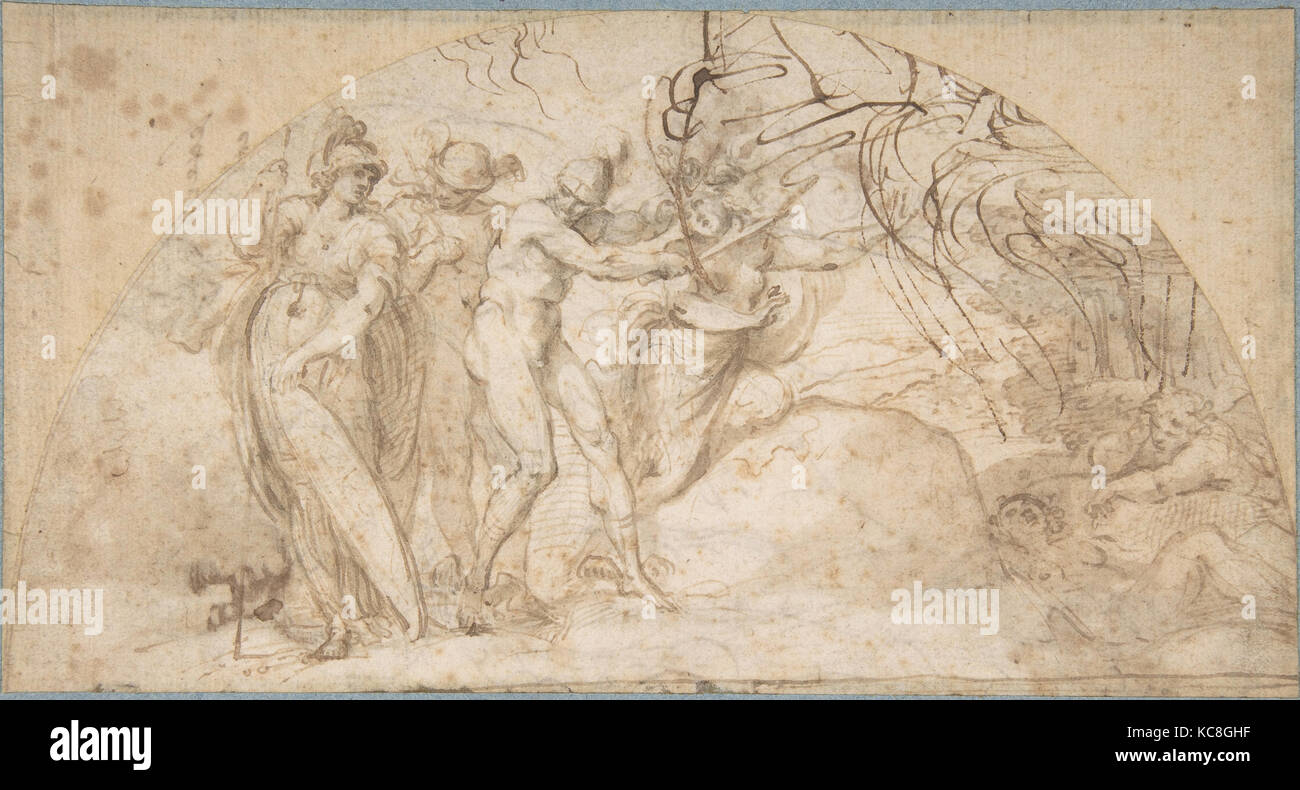 Perseus Beheading Medusa (recto); Studies of a Child and Ornament ...