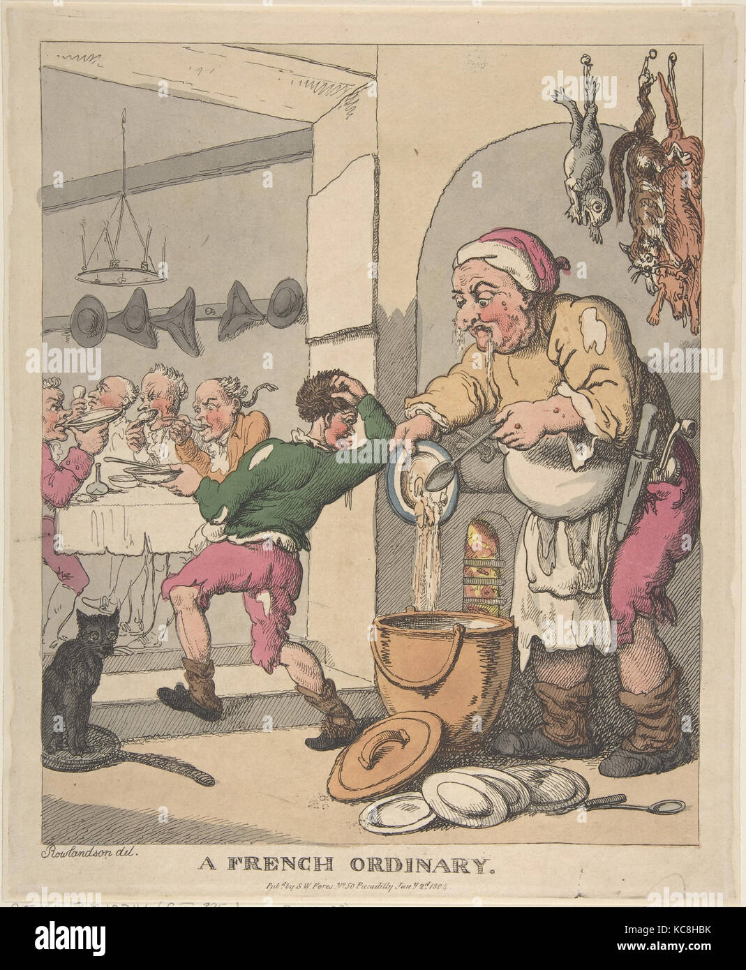 A French Ordinary, Thomas Rowlandson, January 2, 1804 Stock Photo - Alamy