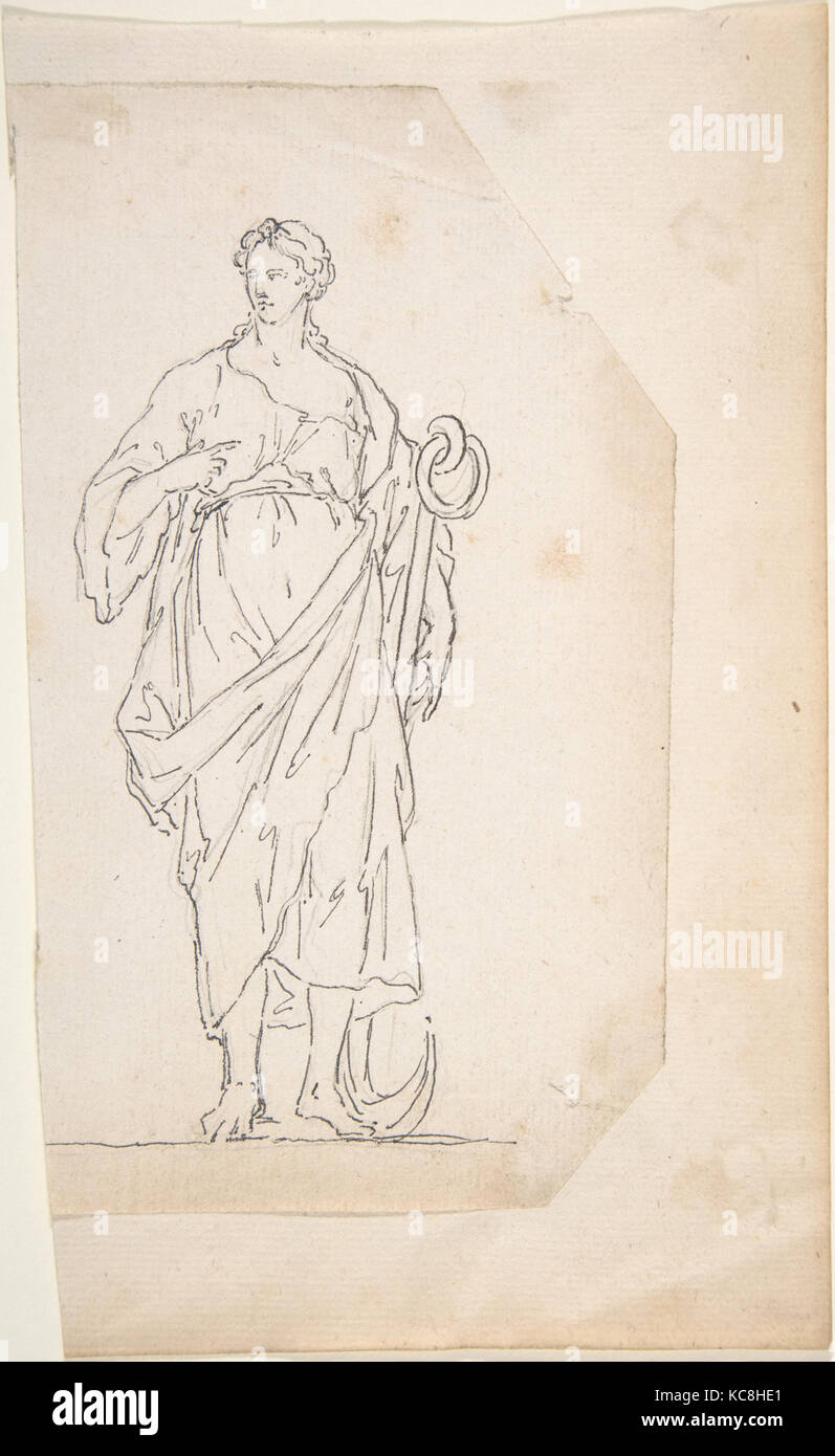 Female Figure with Anchor, Anonymous, French, 18th century Stock Photo ...