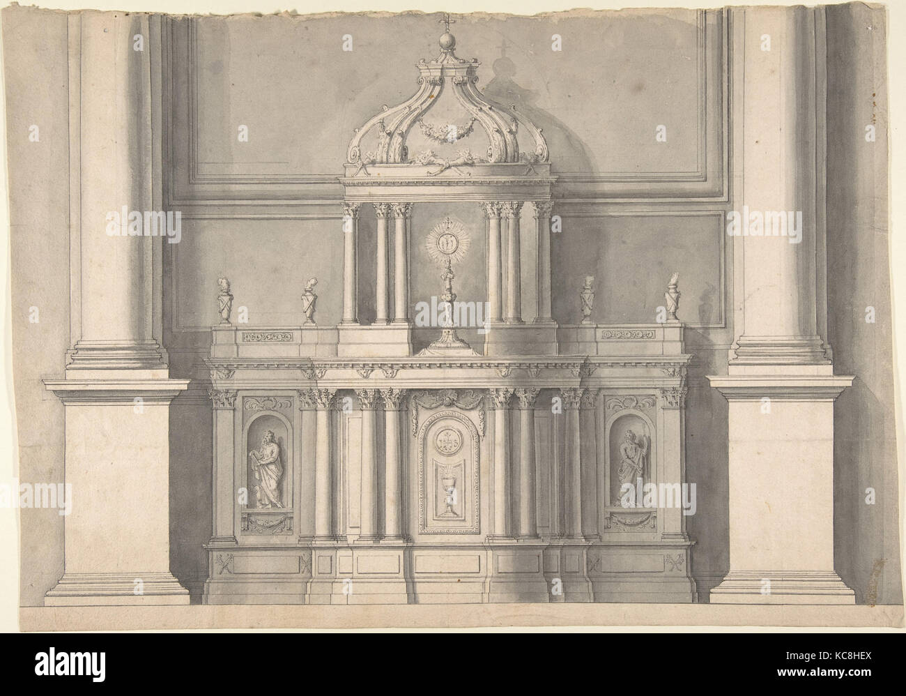 Design for a Tabernacle, Anonymous, French, 18th century Stock Photo ...