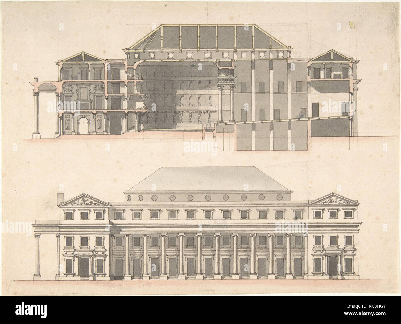Designs for a Theatre, Anonymous, French, 18th century, late 18th ...