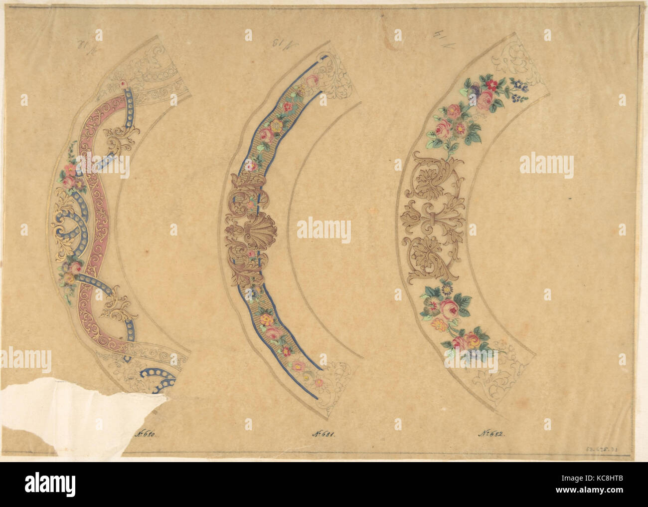 Three Designs for Plate Borders (recto); Three Designs for Plate ...
