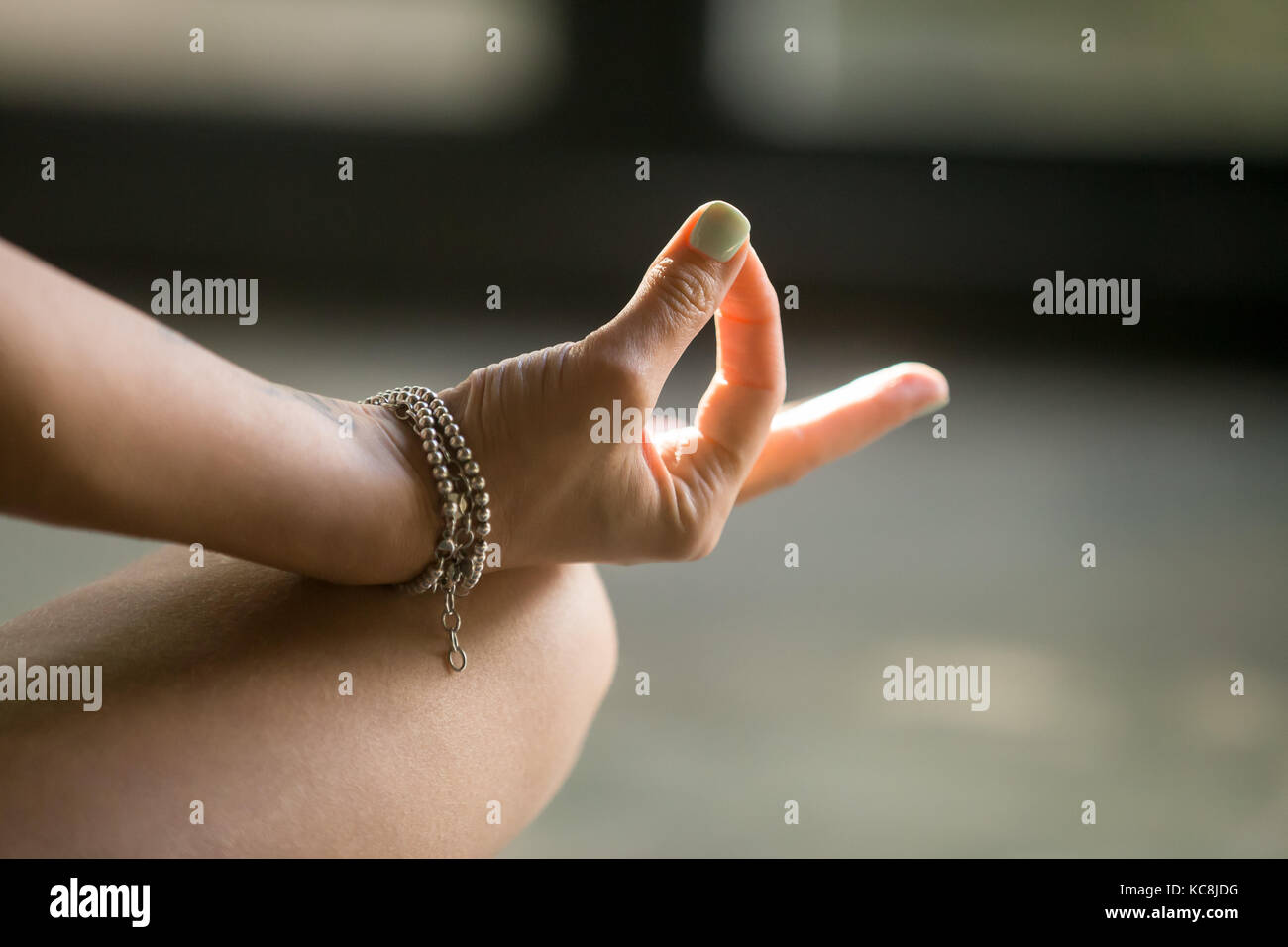 Mudra gesture closeup Stock Photo - Alamy