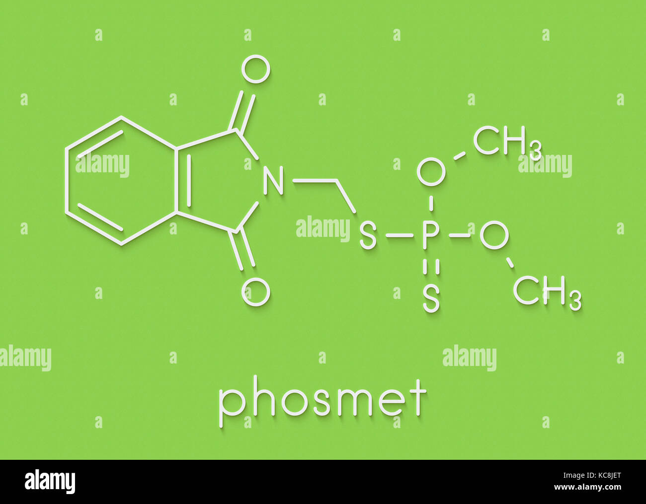 Phosmet organophosphate insecticide molecule. Skeletal formula Stock ...