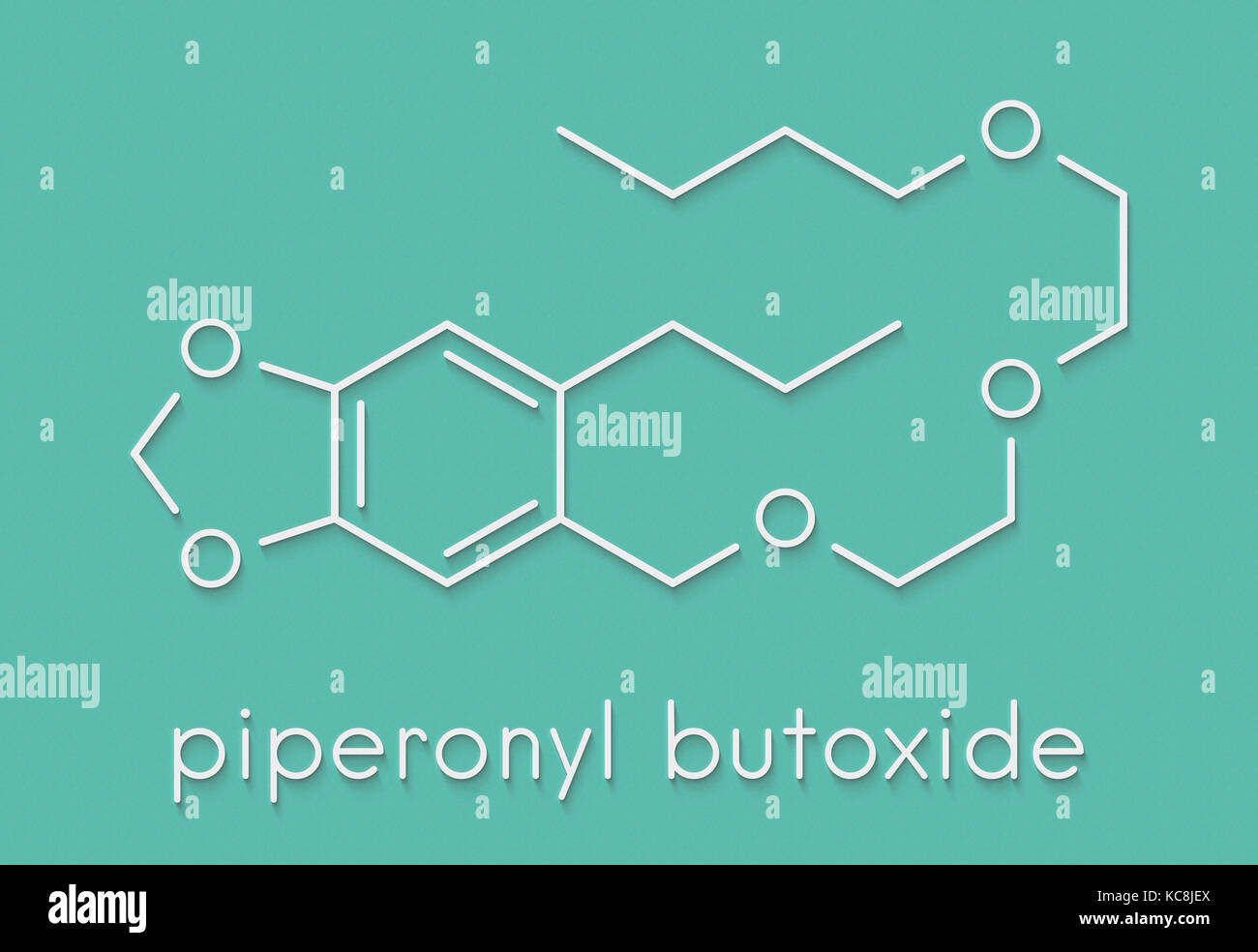 Piperonyl butoxide (PBO) pesticide synergist molecule. Increases ...