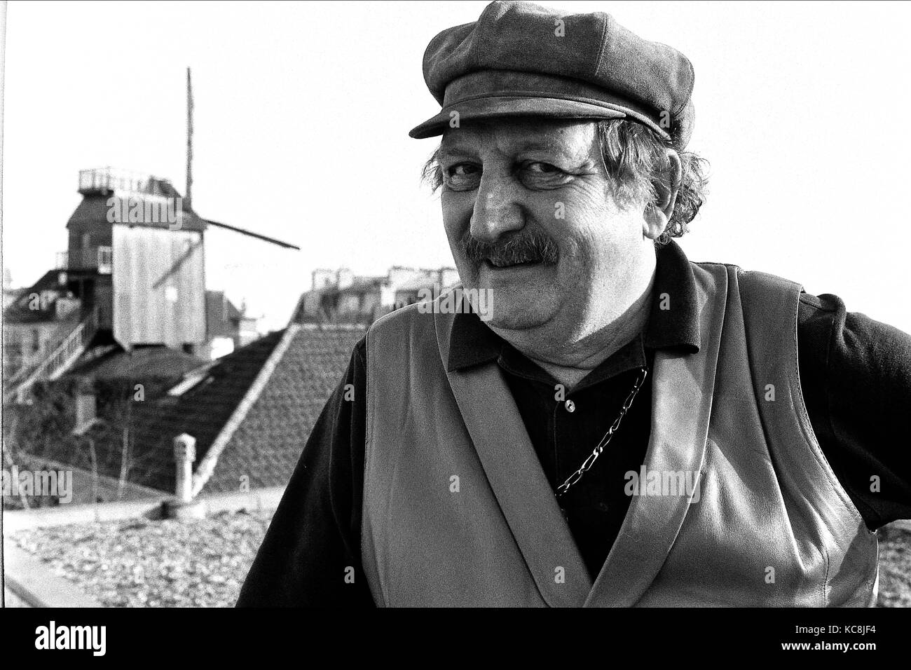 French actor Jacques Fabbri, portrayed at home, in Montmartre, Paris ...