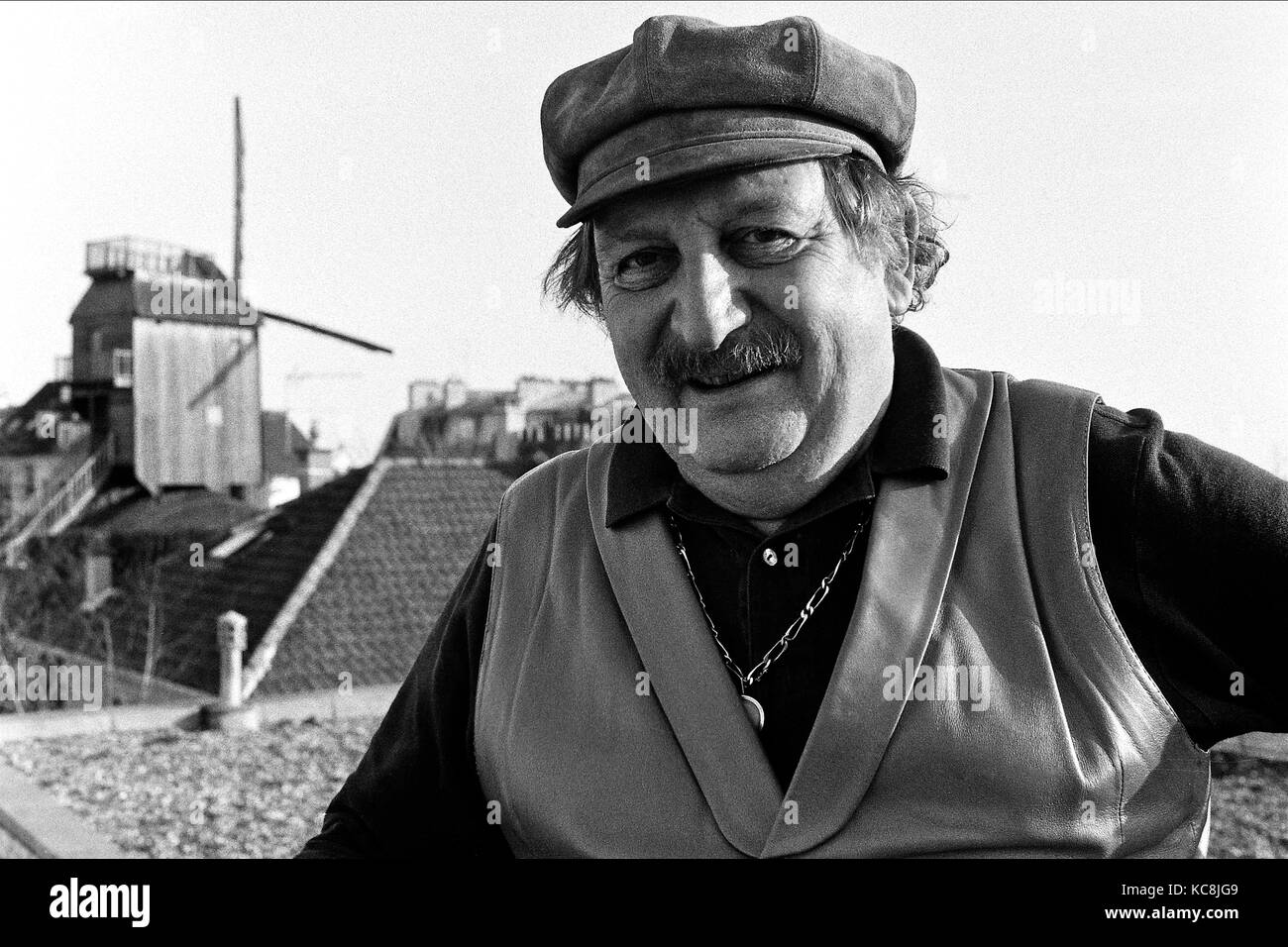 French actor Jacques Fabbri, portrayed at home, in Montmartre, Paris ...