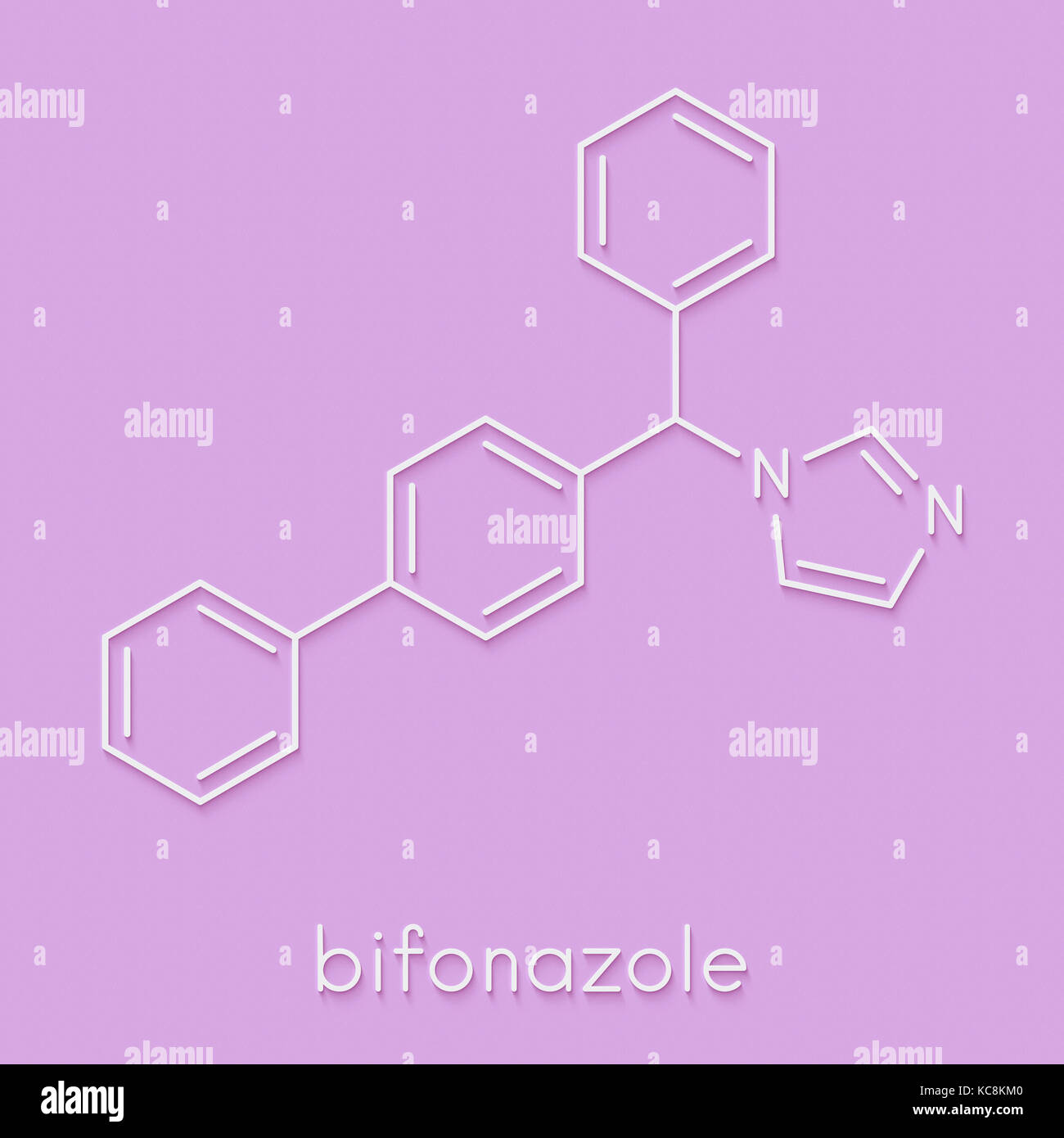Bifonazole antifungal drug molecule. Skeletal formula Stock Photo - Alamy