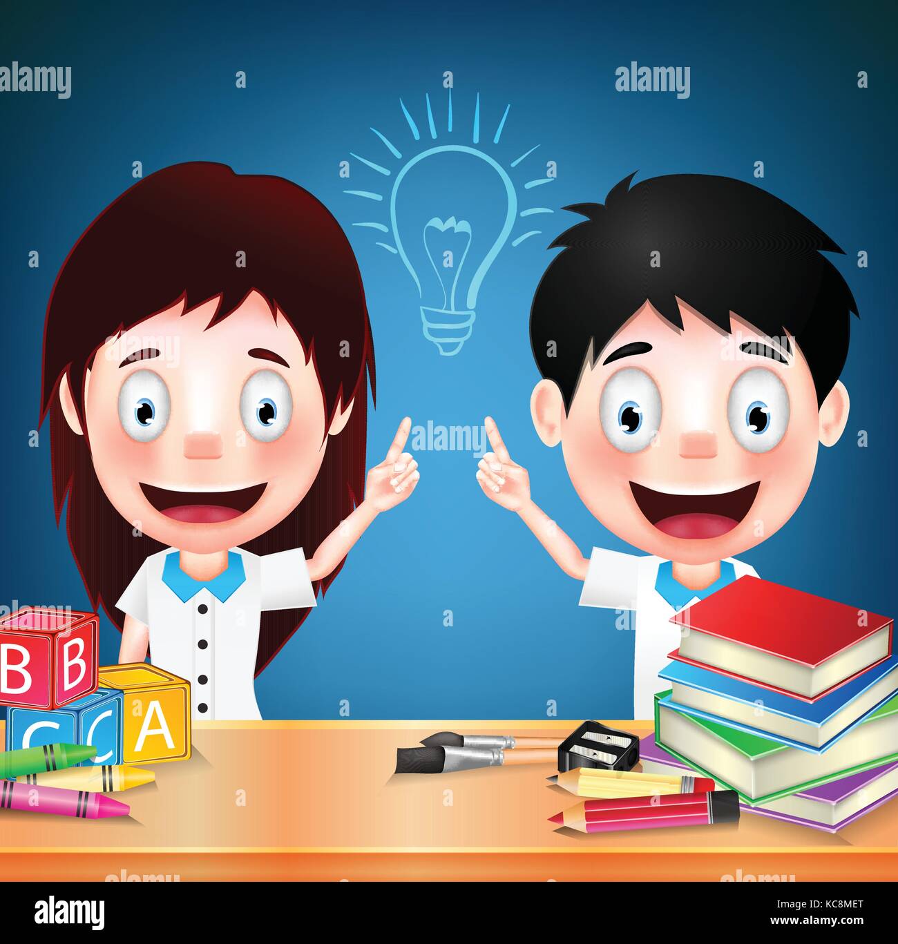 Smiling Student Cartoon