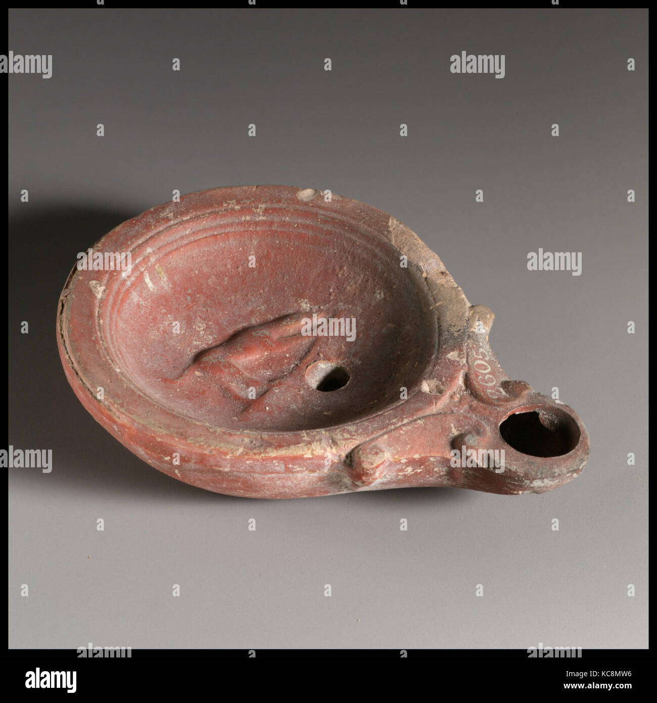 Terracotta lamp: on discus, dog, 1st century B.C.–1st century A.D Stock ...