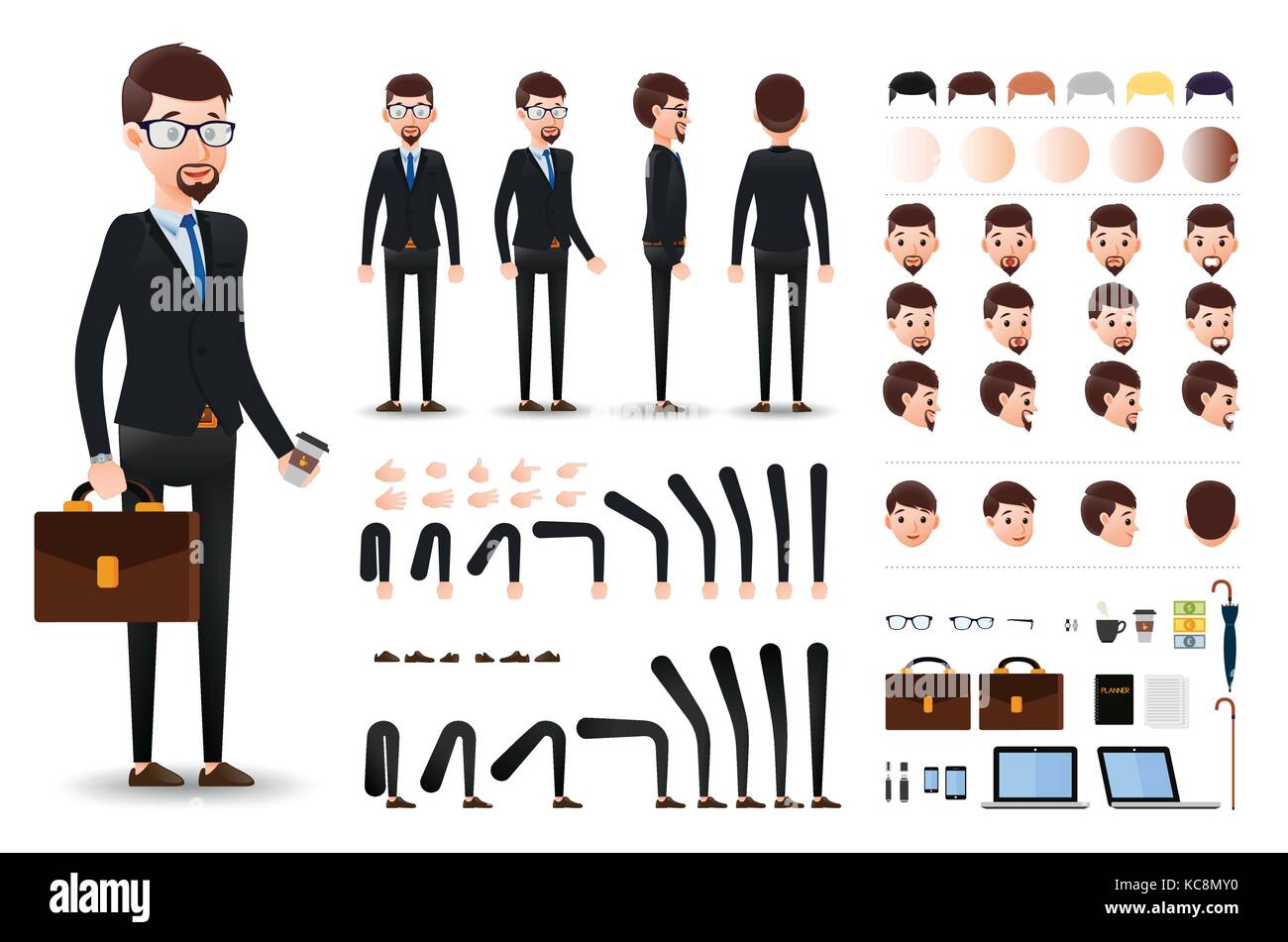 Businessman manager creation kit hi-res stock photography and images ...
