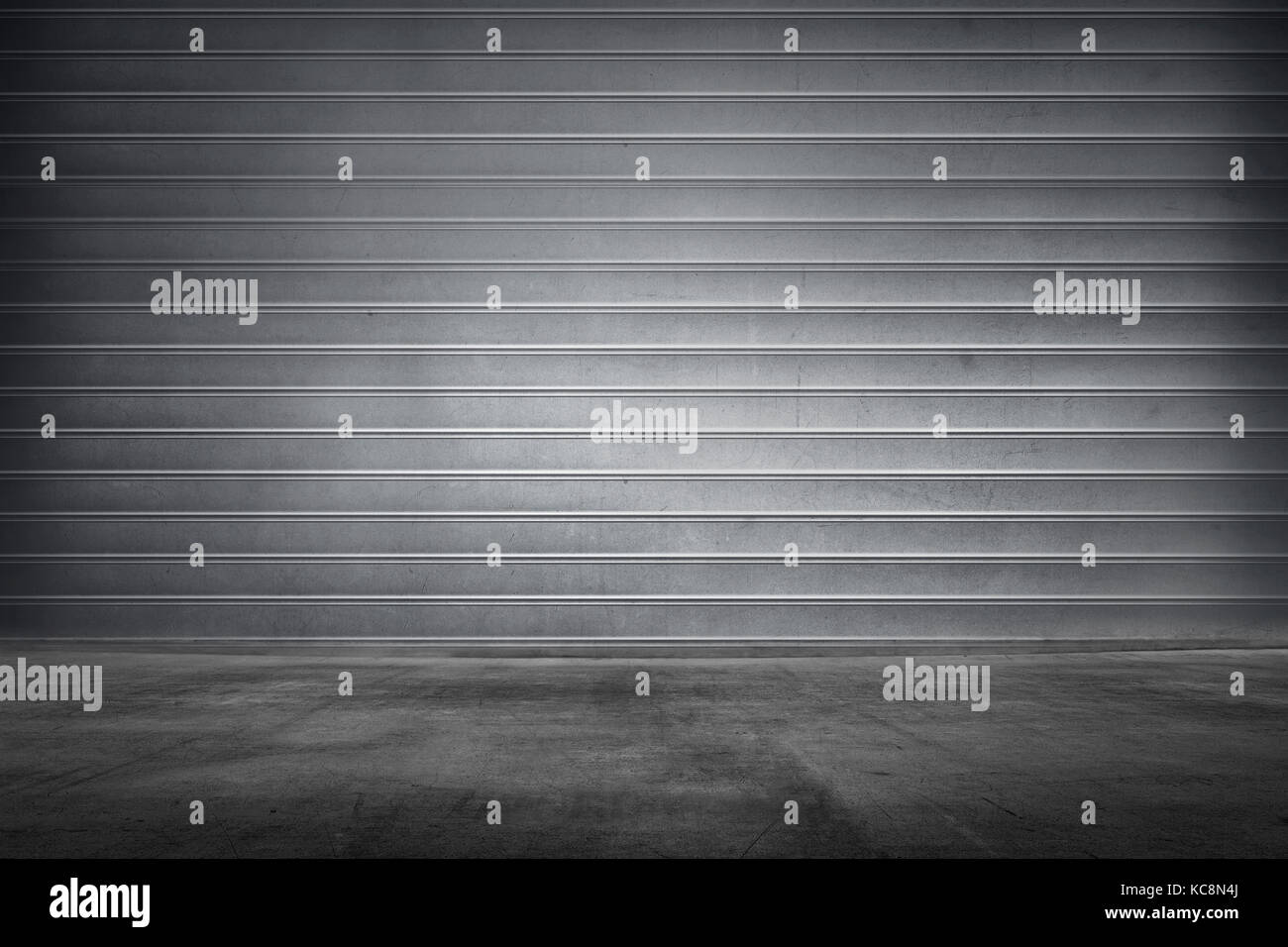 Metal roller shutter texture with concrete floor for backdrop Stock ...