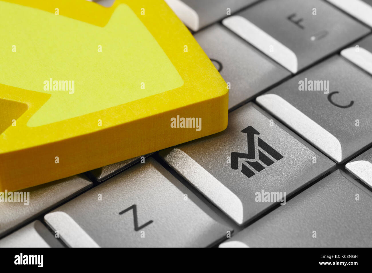 Financial background with signal computer key. Business success ideas ...