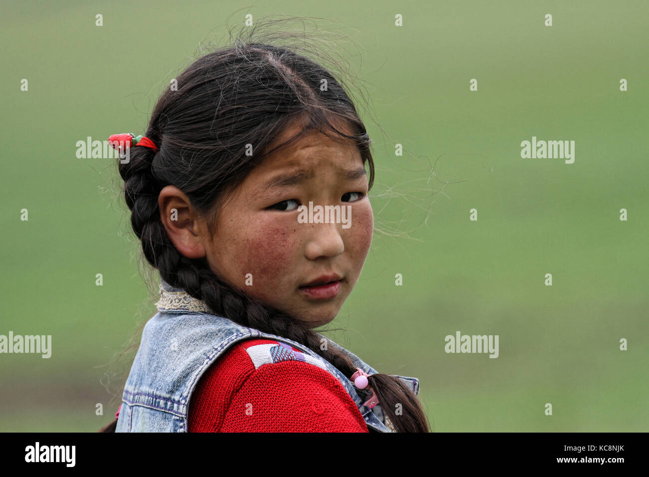 BAT-ULZII, MONGOLIA, July 14, 2013 : Mongolian child. Nearly half of ...