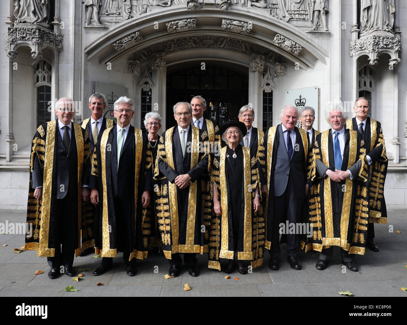Pic shows: Lady Hale sword in as first Supreme Court head justice. Left ...
