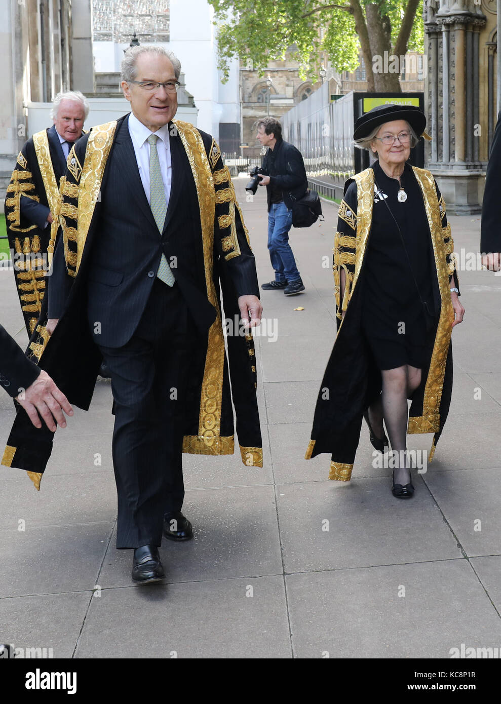 Pic shows: Lady Hale sword in as first Supreme Court head justice. Left ...