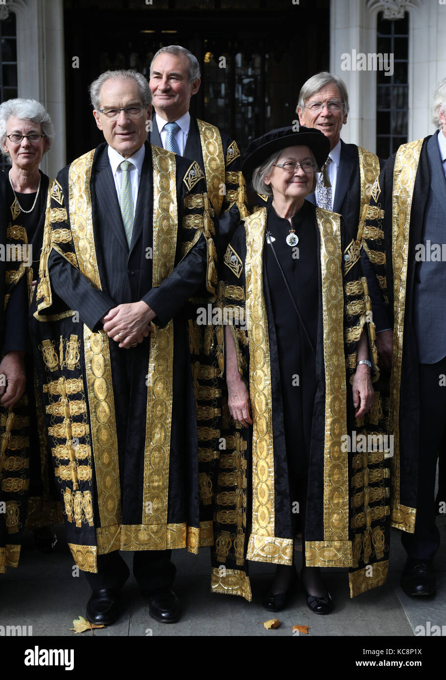 Pic shows: Lady Hale sword in as first Supreme Court head justice. Left ...