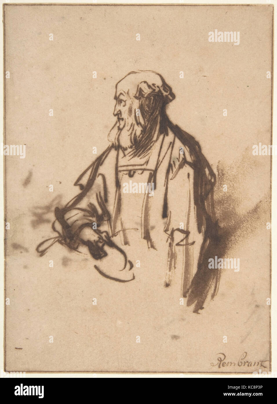 Pen and ink old man hi-res stock photography and images - Alamy