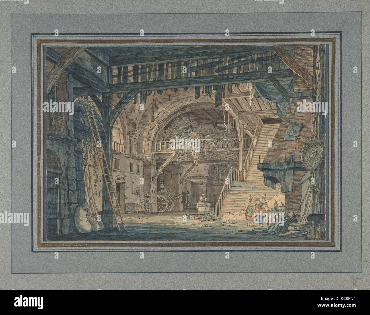 Stage Set Design of an Ancient Roman Ruin being Converted into a Barn ...
