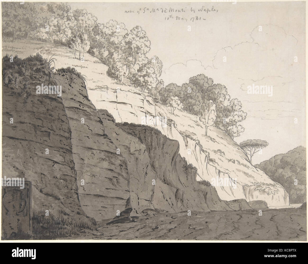 Near Santa Maria de' Monti, Naples, Thomas Jones, May 10, 1781 Stock ...