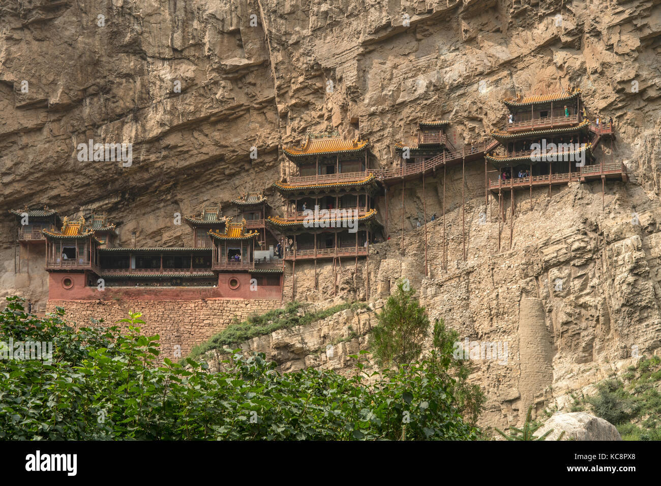 Hanging Temple, Jinxia Gorge, Mt Hengshan, Shanxi, China Stock Photo ...