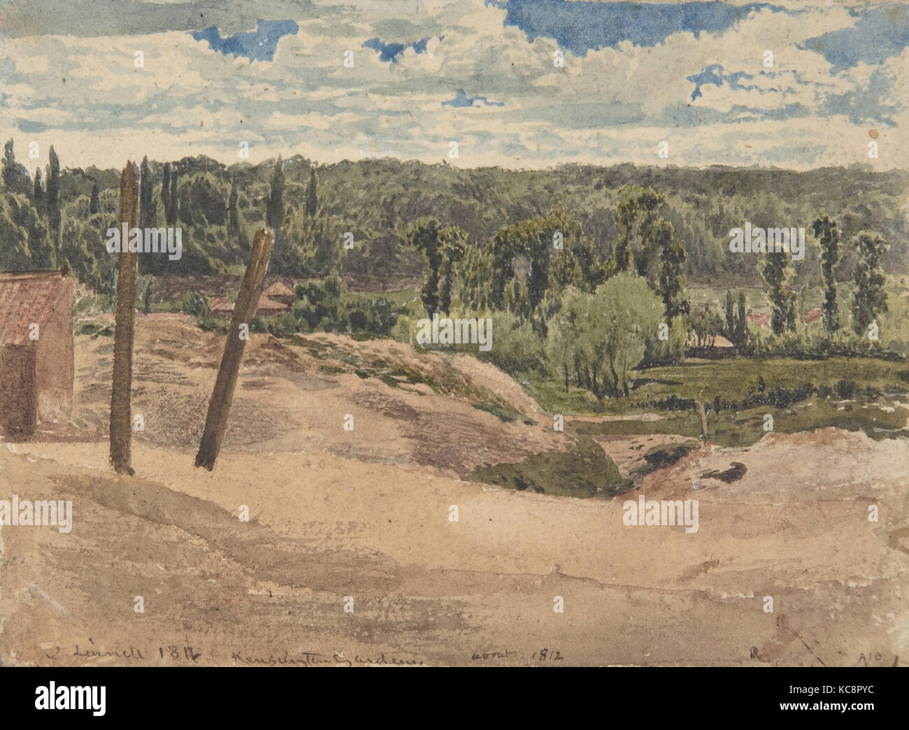 View of Kensington Gardens, London, John Linnell, 1812 Stock Photo - Alamy