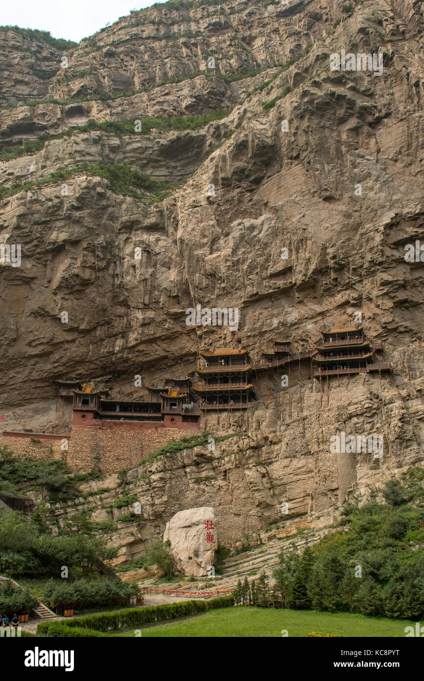 Hanging Temple, Jinxia Gorge, Mt Hengshan, Shanxi, China Stock Photo ...