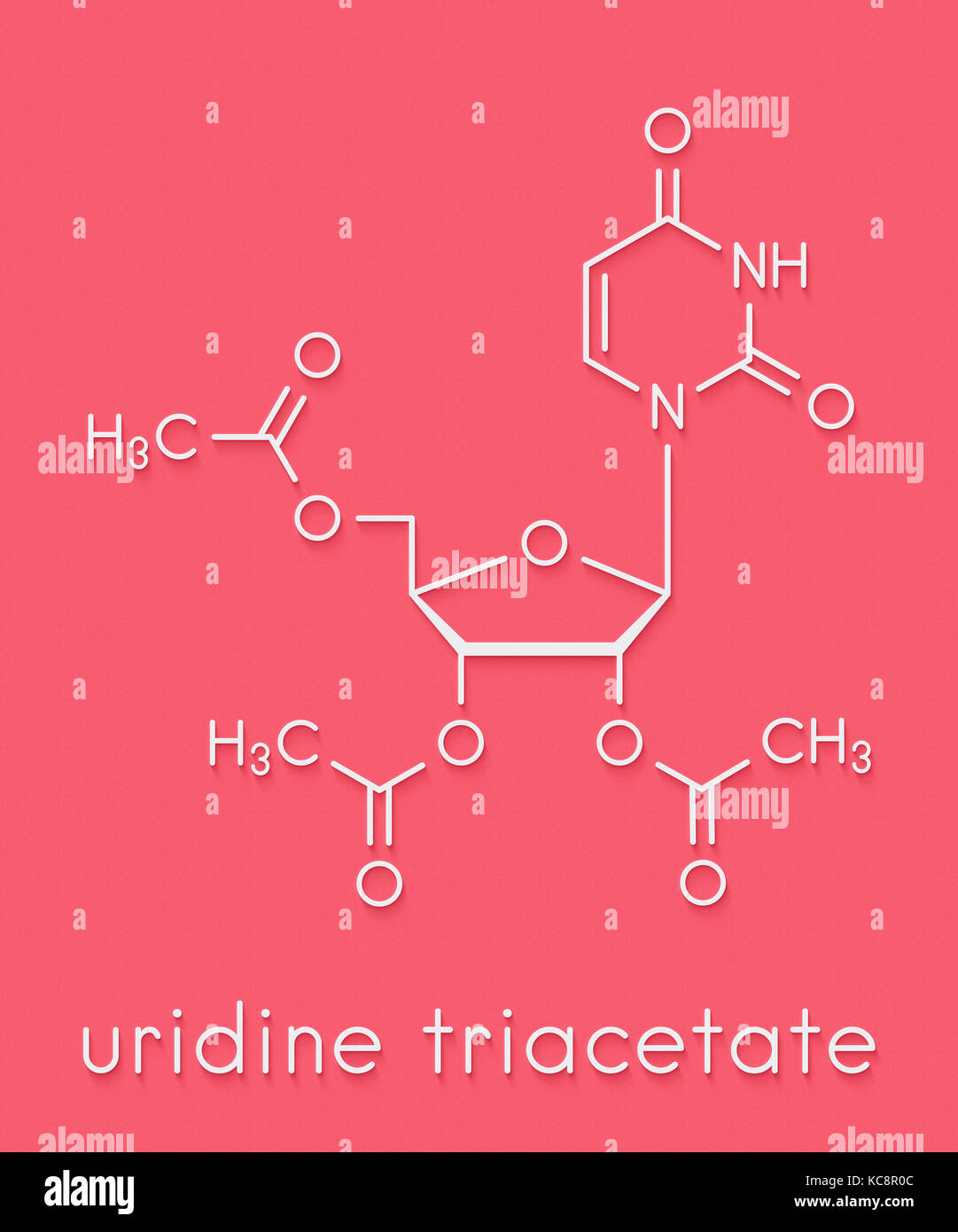 Uridine triacetate drug molecule. Used as antidote to treat ...