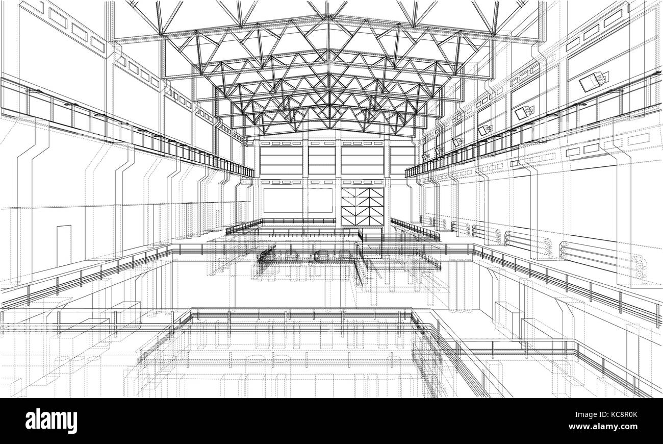 Warehouse sketch. Vector Stock Vector Image & Art - Alamy