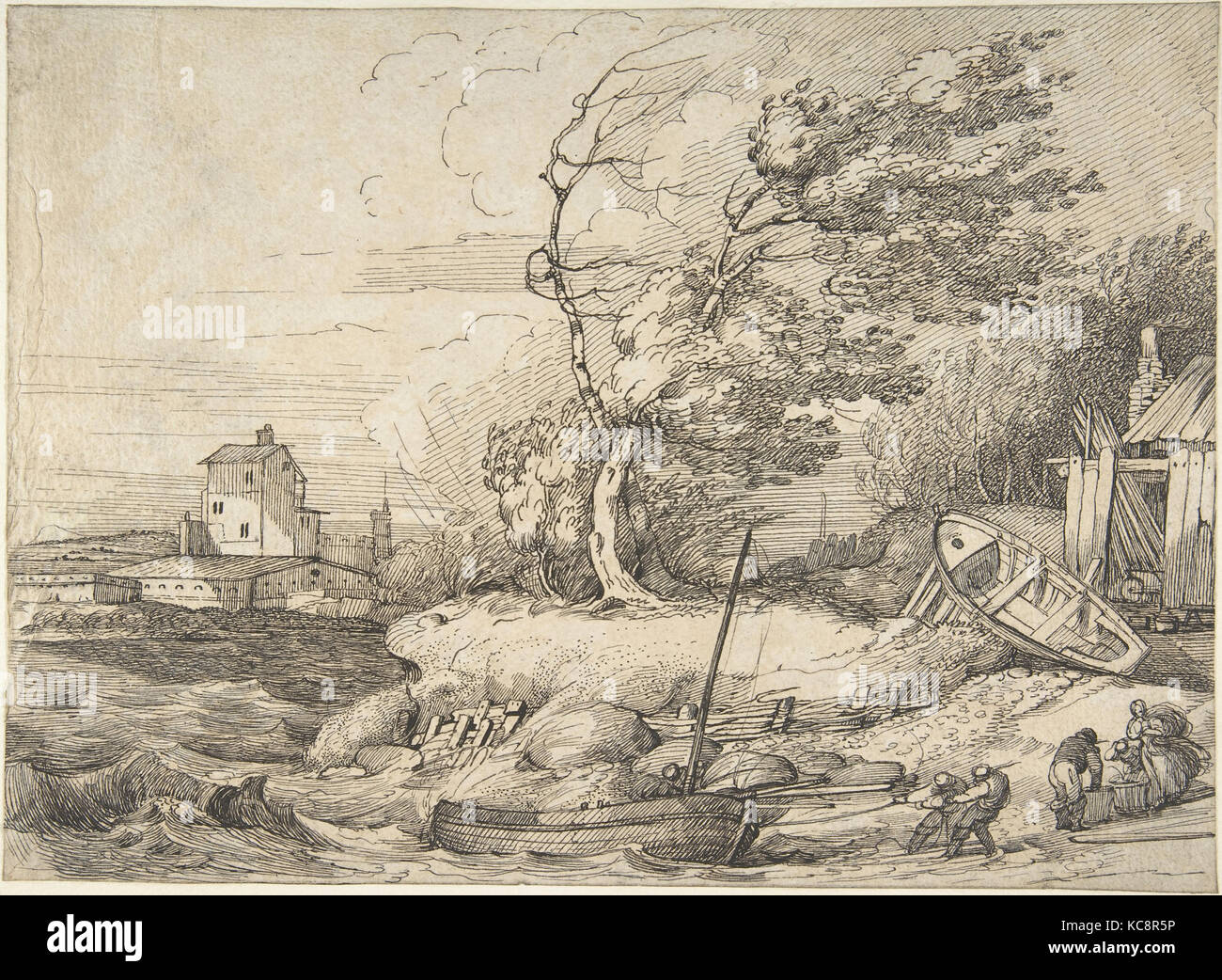 Beaching a Fishing Boat in a Gale, John Hamilton Mortimer, 1760–79 ...