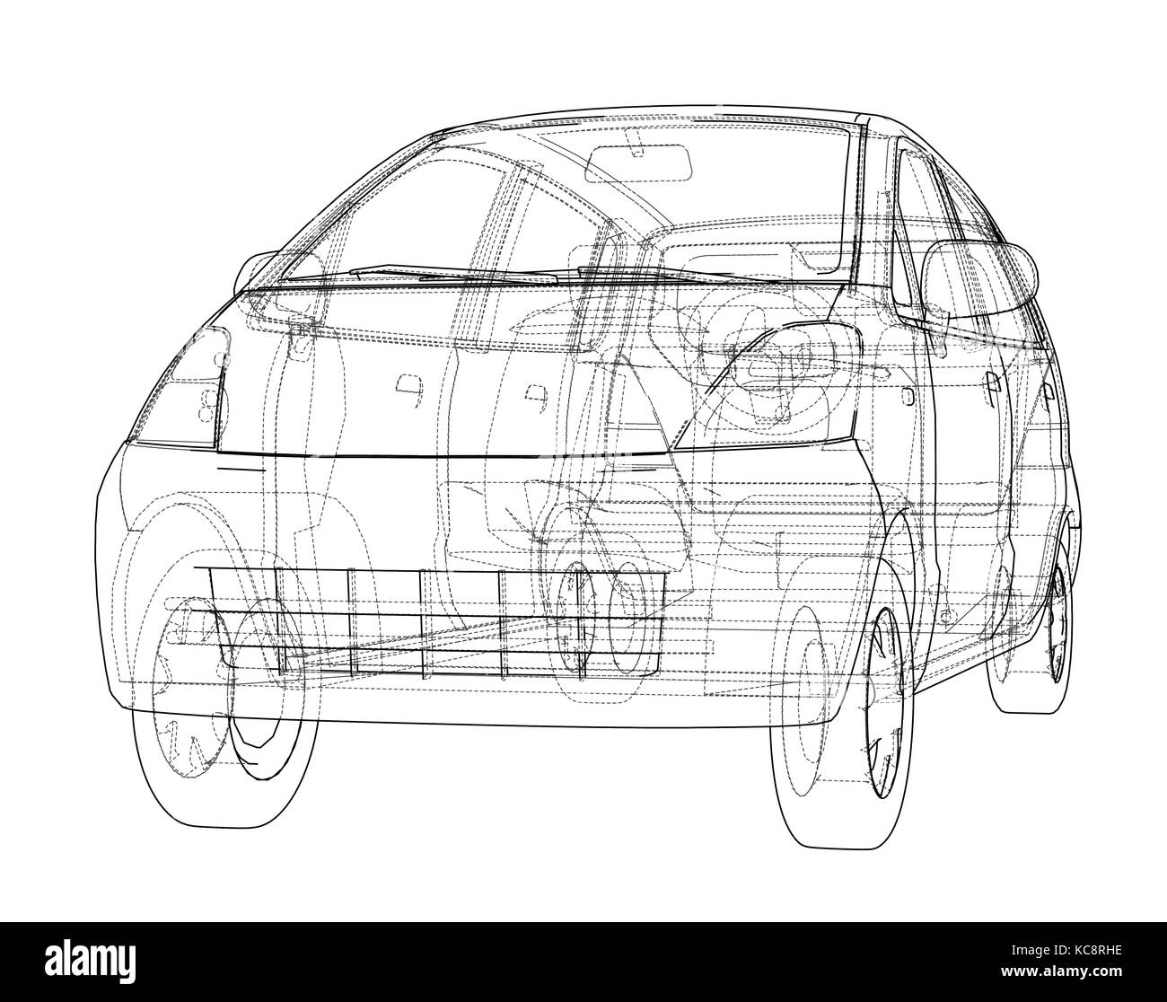 Car sketch. Vector Stock Vector Image & Art - Alamy