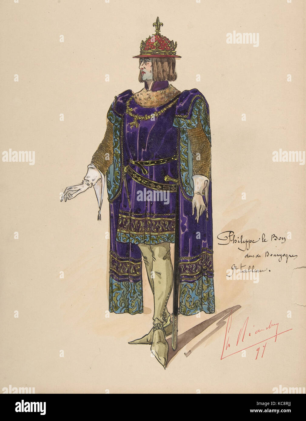 Philip the Good, Duke of Burgundy; costume design for Jeanne d'Arc by ...