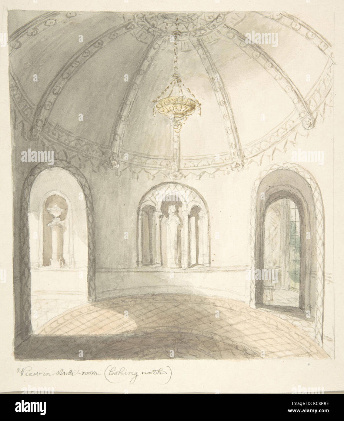 Lea Castle, Worcestershire, View in Ante-room, Looking North ...