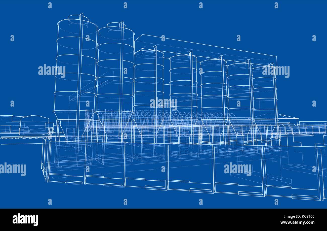 Industrial buildings. Vector Stock Vector Image & Art - Alamy