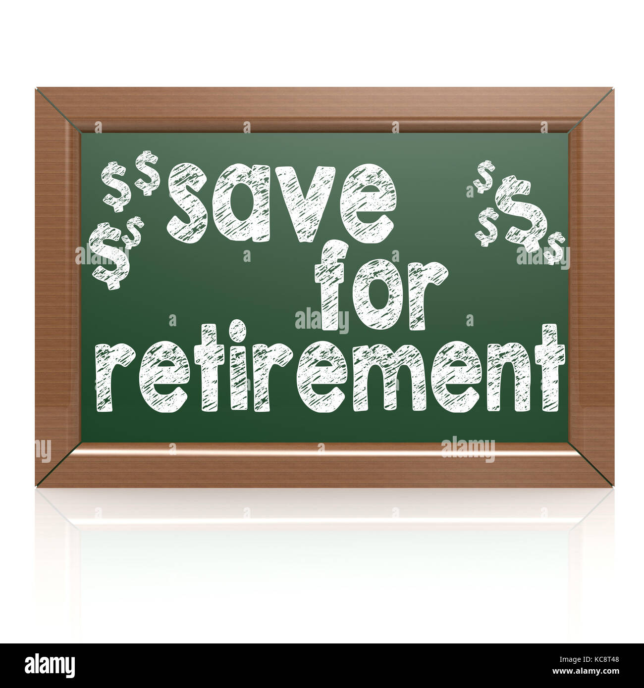 Saving For Retirement on a chalkboard image with hi-res rendered ...