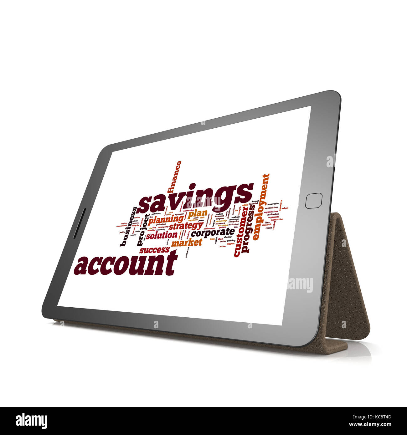 Savings account word cloud on tablet image with hi-res rendered artwork ...