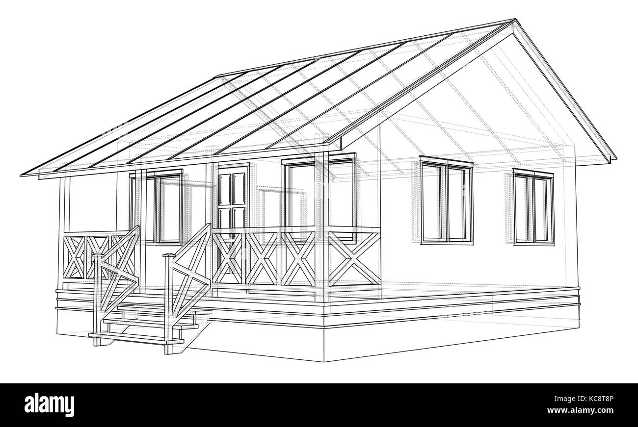 Private house sketch. Vector Stock Vector Image & Art - Alamy