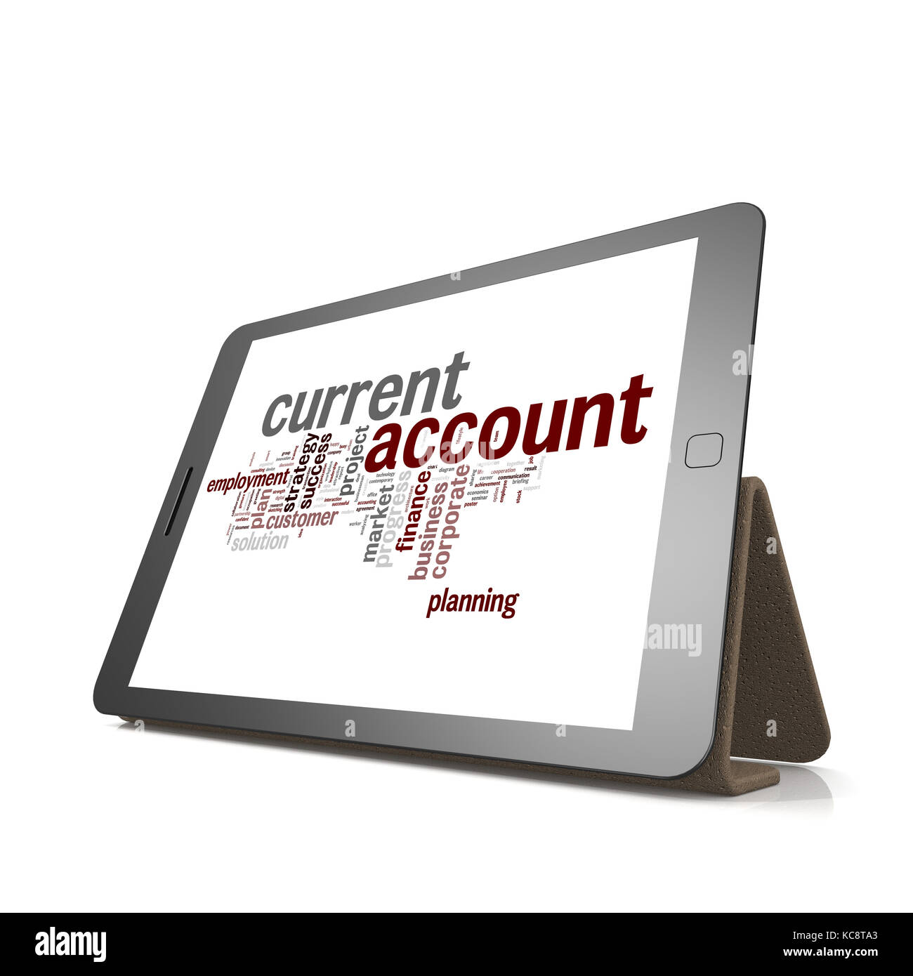 Current account word cloud on tablet image with hi-res rendered artwork ...