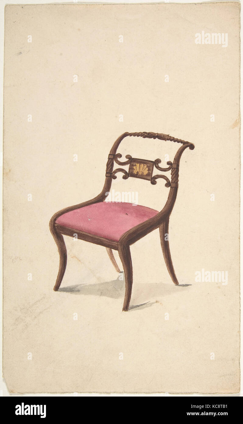 Design for a Chair, Attributed to Gillows, early 19th century Stock ...