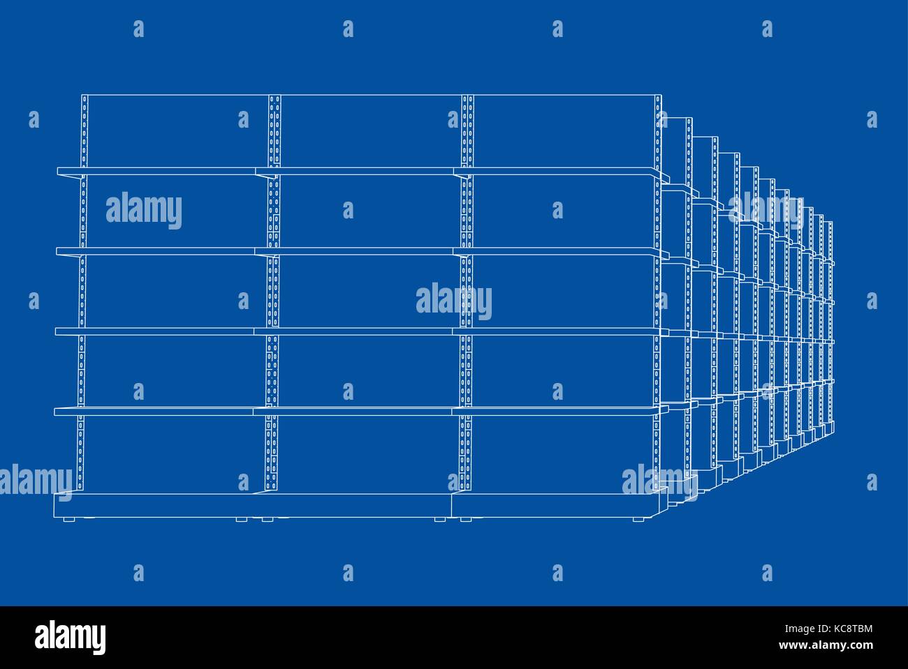 Racks with shelves sketch. Vector Stock Vector Image & Art - Alamy
