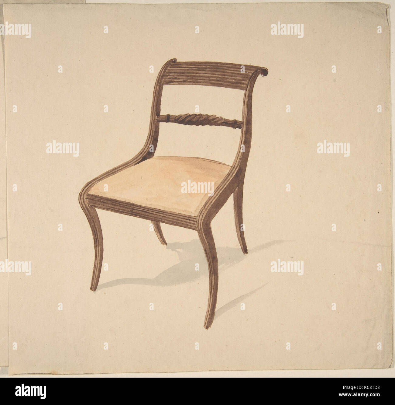 Design for a Chair, Attributed to Gillows, ca. 1820 Stock Photo - Alamy