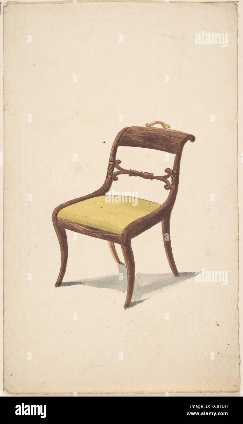 Design for a Chair, Attributed to Gillows, ca. 1820 Stock Photo - Alamy