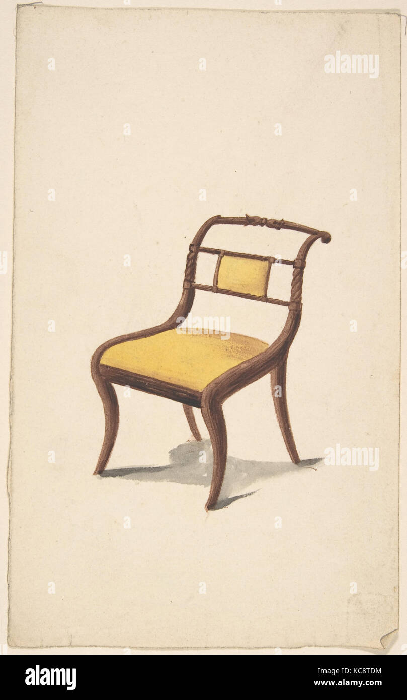 Design for a Chair, Attributed to Gillows, ca. 1820 Stock Photo - Alamy