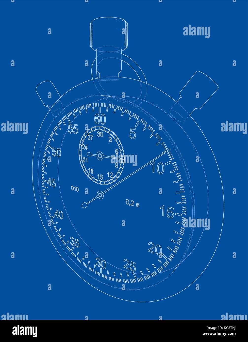 Stopwatch or timer sketch. Vector Stock Vector Image & Art - Alamy