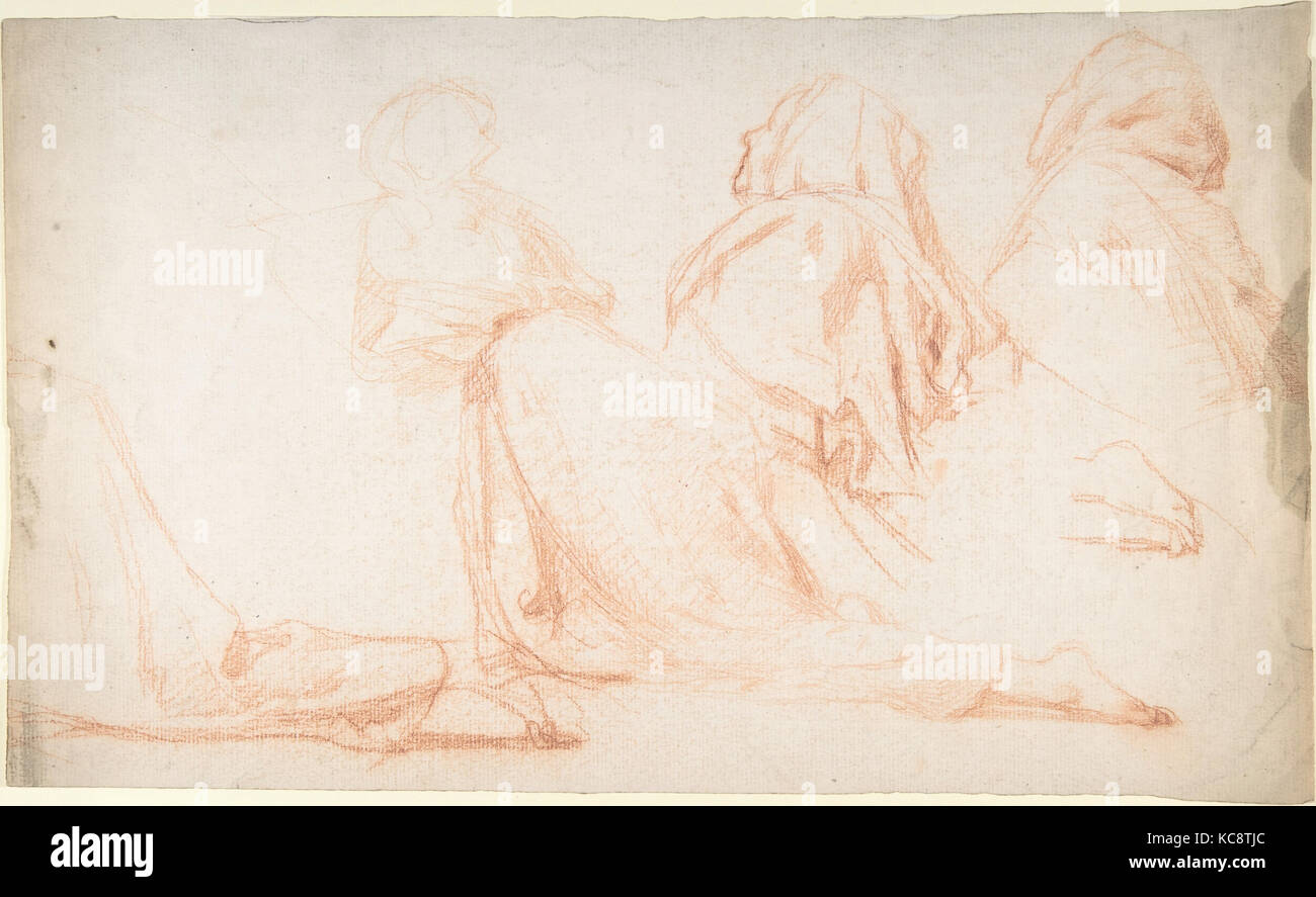 Four Figures Kneeling in Supplication, Alexandre Laemlein, 1830–71 ...