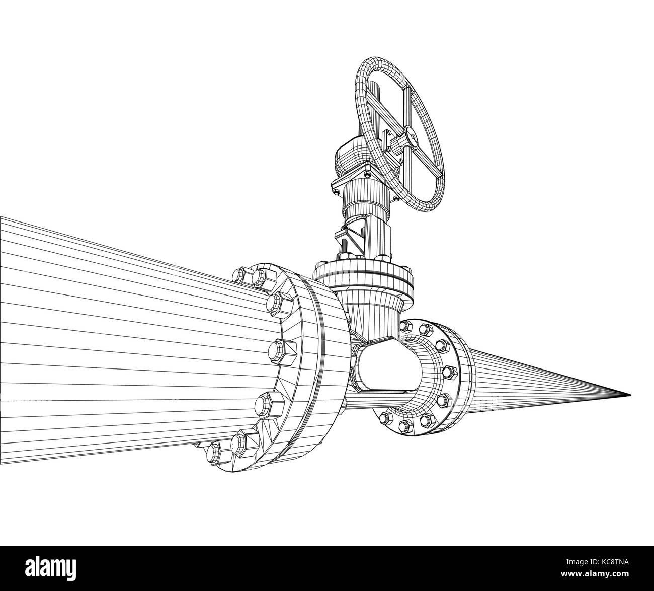 Industrial valve. Vector rendering of 3d Stock Vector Image & Art - Alamy