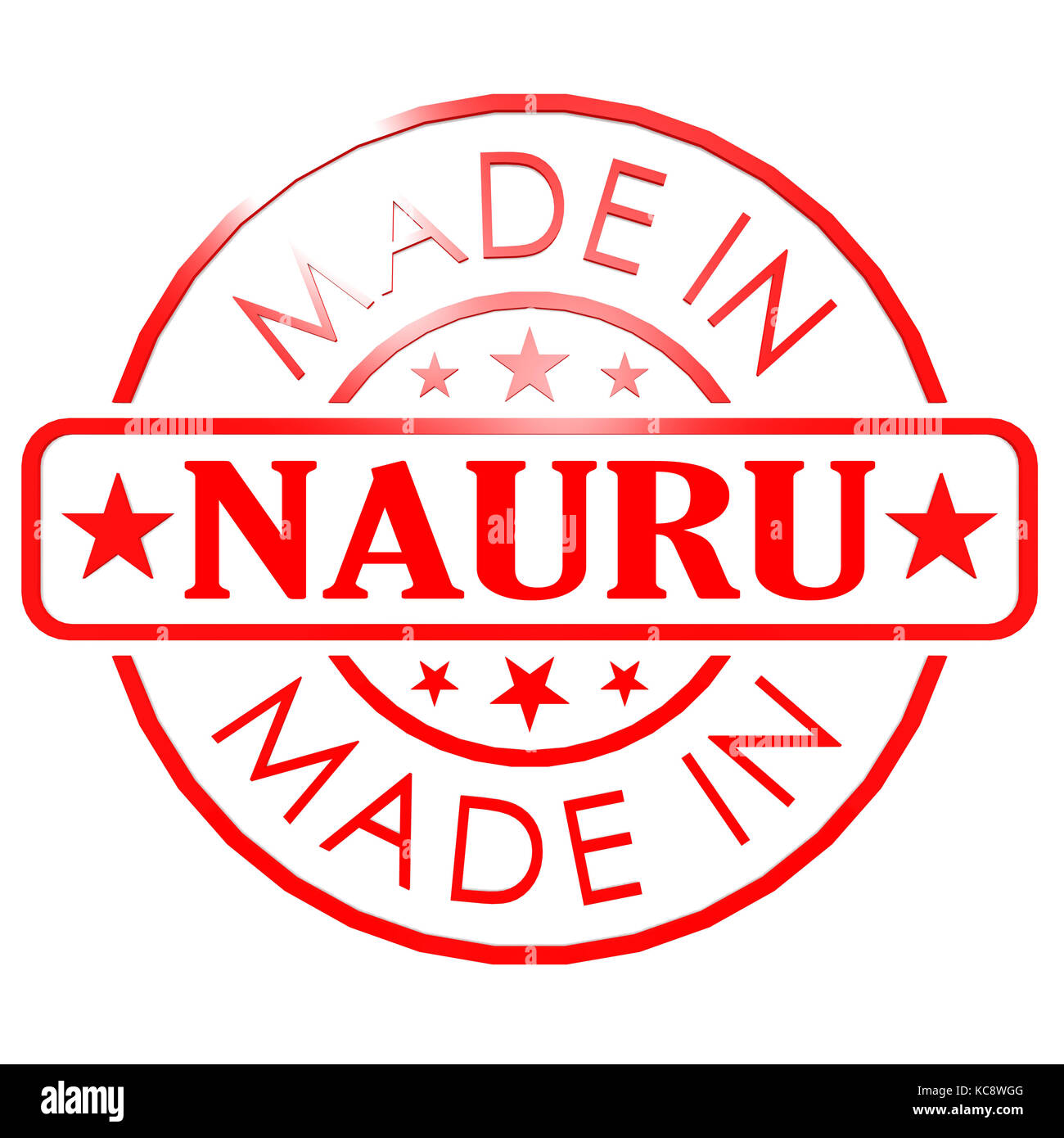 Made in Nauru red seal image with hi-res rendered artwork that could be ...