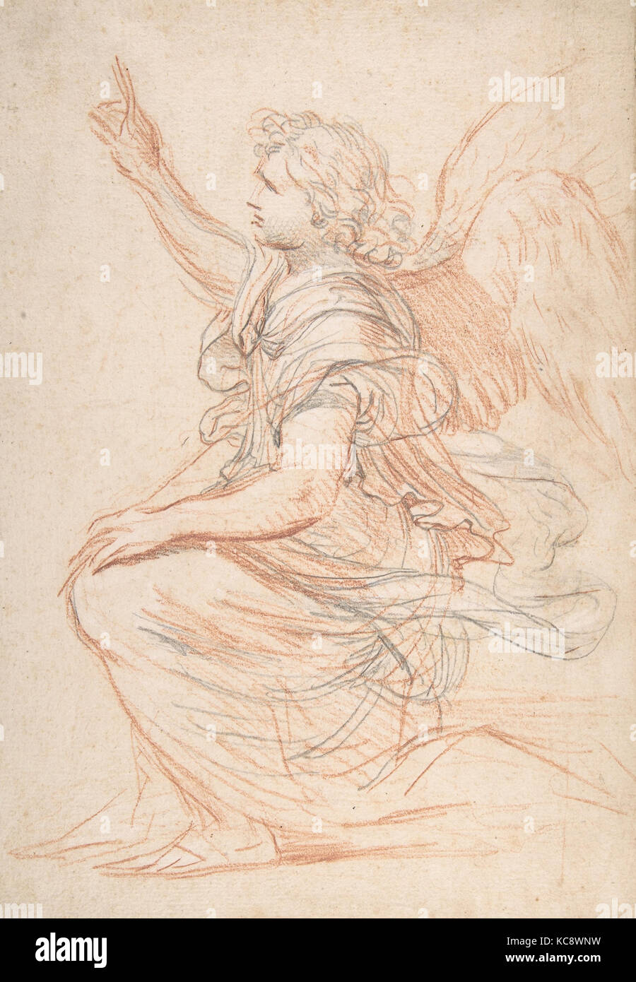Study for the Archangel Gabriel, Nicolas Mignard, 17th century Stock ...